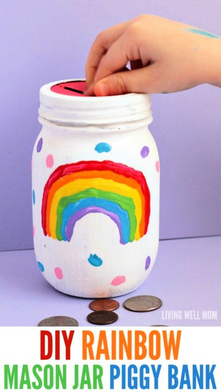20 DIY Piggy Bank Ideas for Kids Using Mason Jars