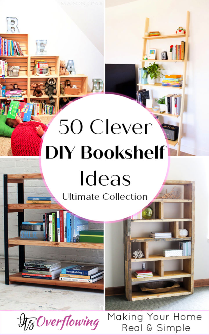 50 Easy DIY Bookshelf Ideas (How to Build Bookshelves)