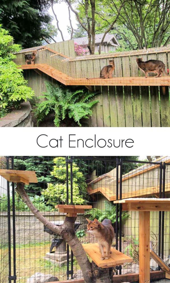 30 Free DIY Catio Plans (DIY Outdoor Cat Enclosure)