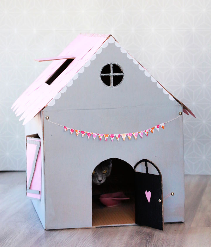 20 Easy DIY Cardboard Cat House Ideas