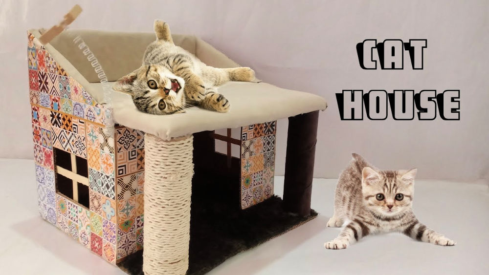 20 Easy DIY Cardboard Cat House Ideas