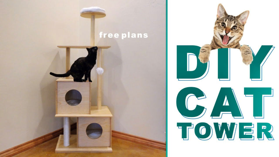 22 Free DIY Cat Tree Plans (How to Build a Cat Tree)