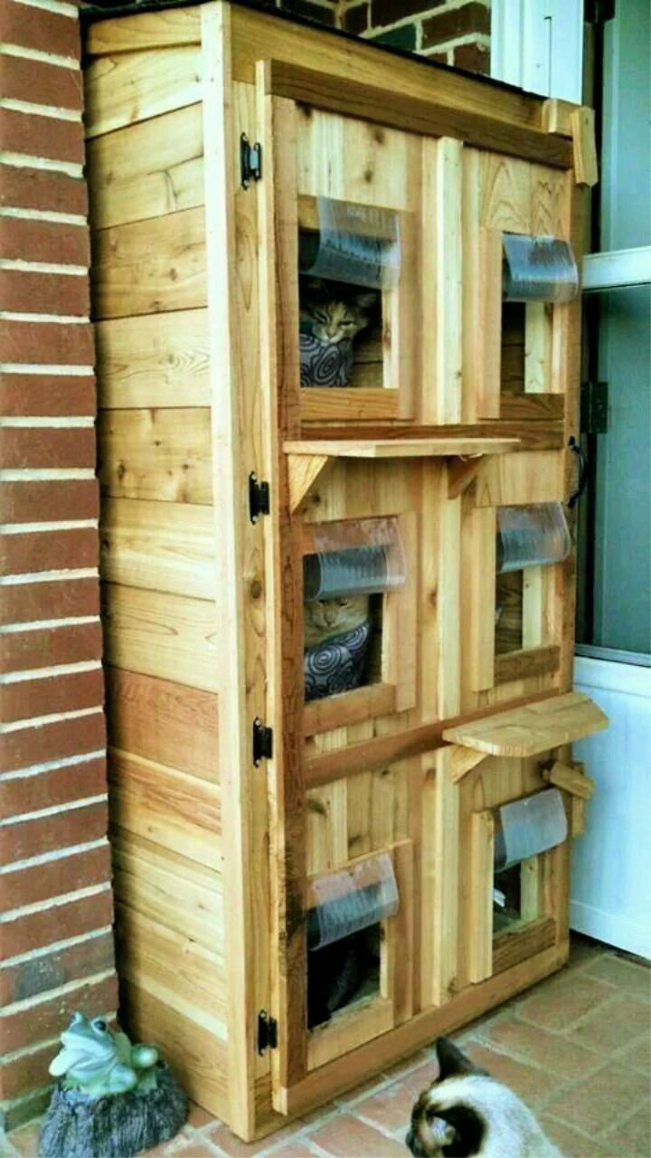 30 Free DIY Outdoor Cat House Plans (How To Build)
