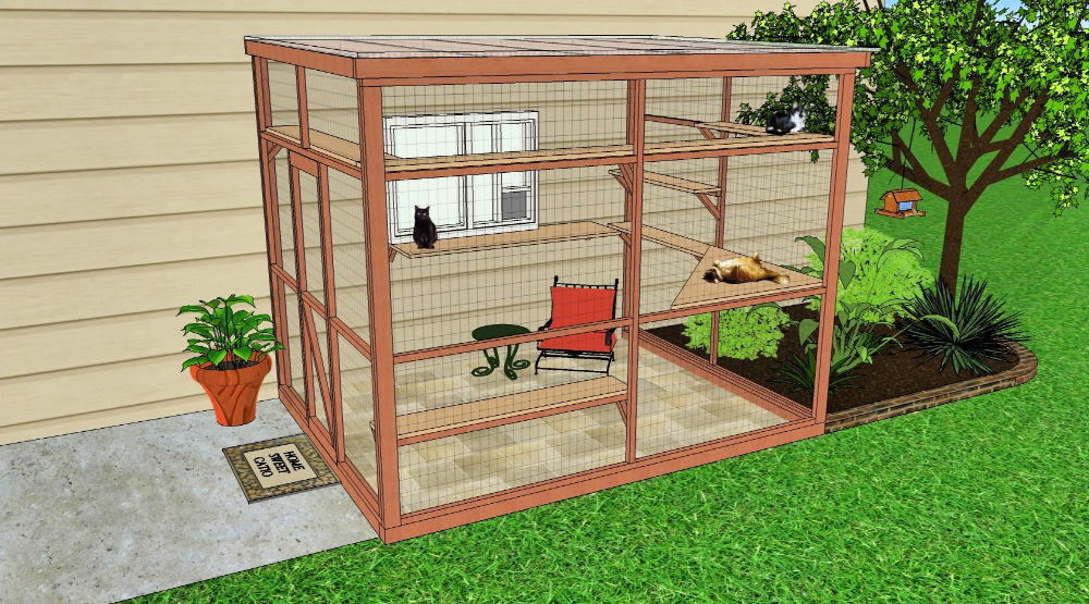 30 Free DIY Catio Plans (DIY Outdoor Cat Enclosure)