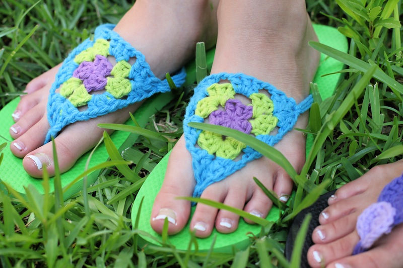 DIY Crochet Flip Flops Tutorial