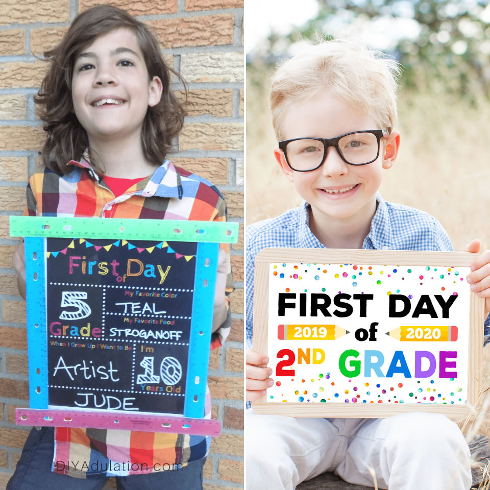 32 Free Printable First Day of School Signs For All Grades