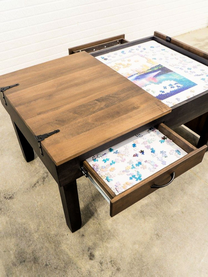 Build a DIY Puzzle Table (5 Free DIY Puzzle Coffee Table Plans)
