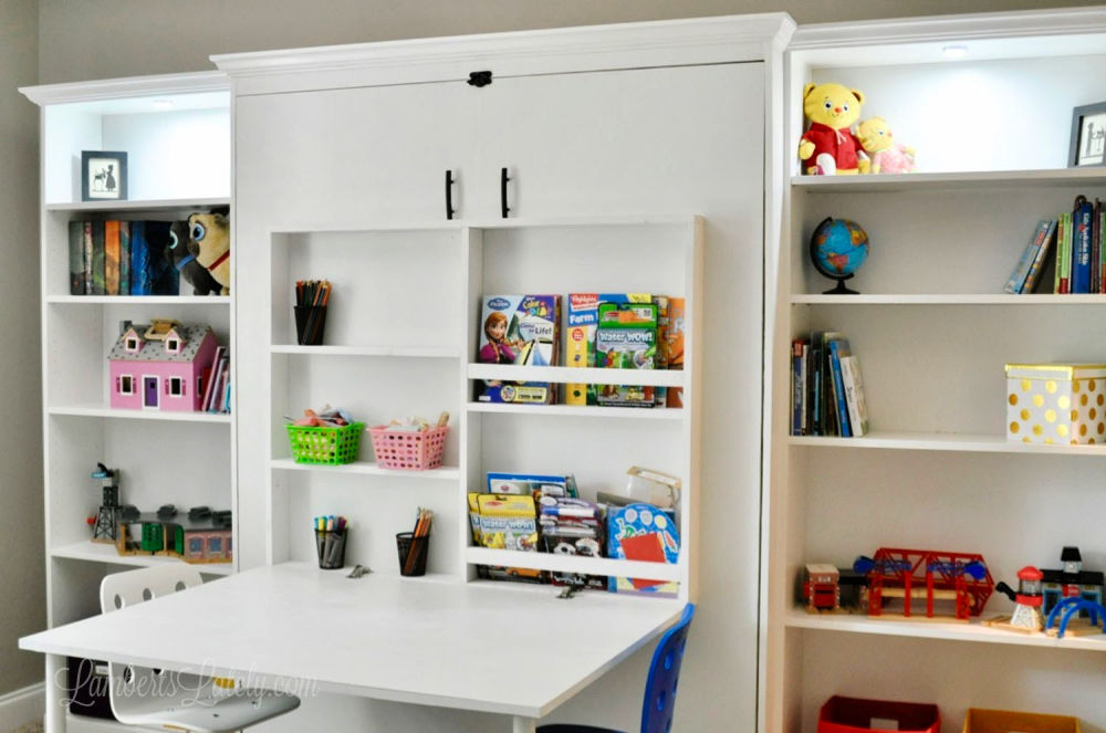 15 Free DIY Murphy Bed With Desk Plans • Its Overflowing