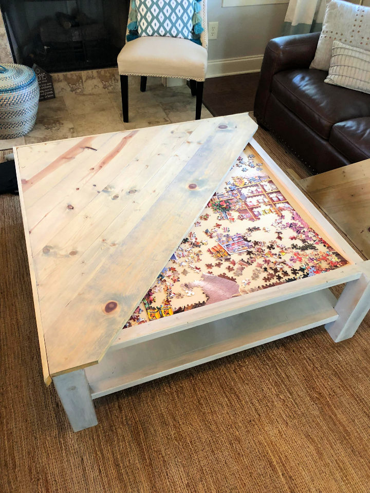 Build a DIY Puzzle Table (5 Free DIY Puzzle Coffee Table Plans)