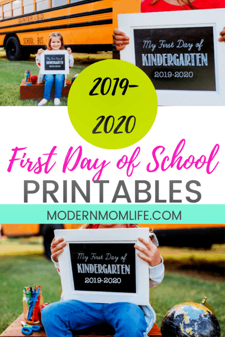32 First Day Of School Signs (Free Printable & Ideas) 2019-2020