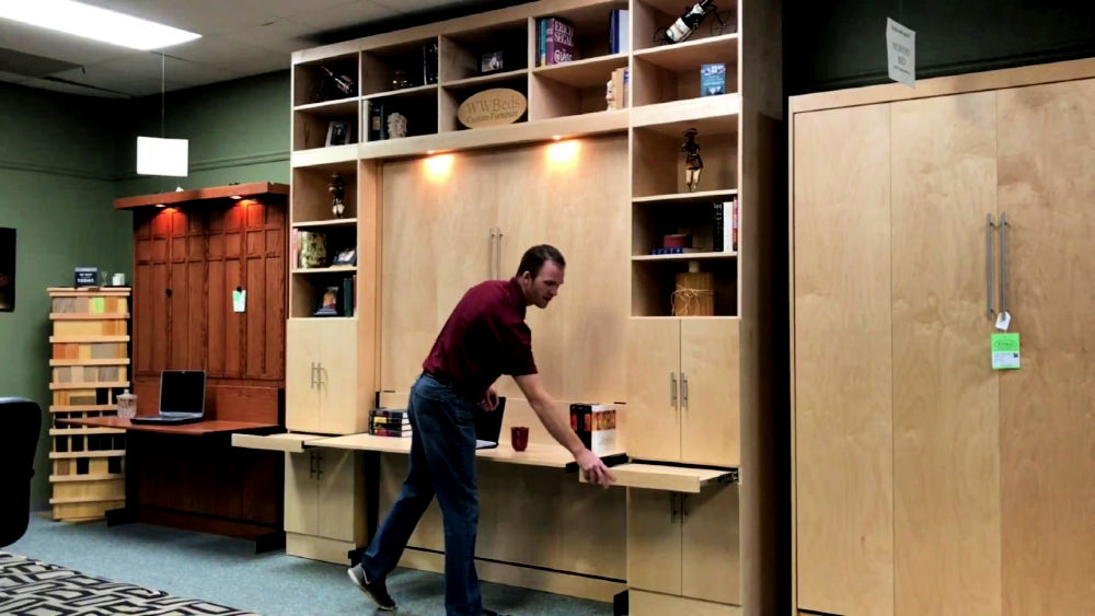 15 Free DIY Murphy Bed With Desk Plans
