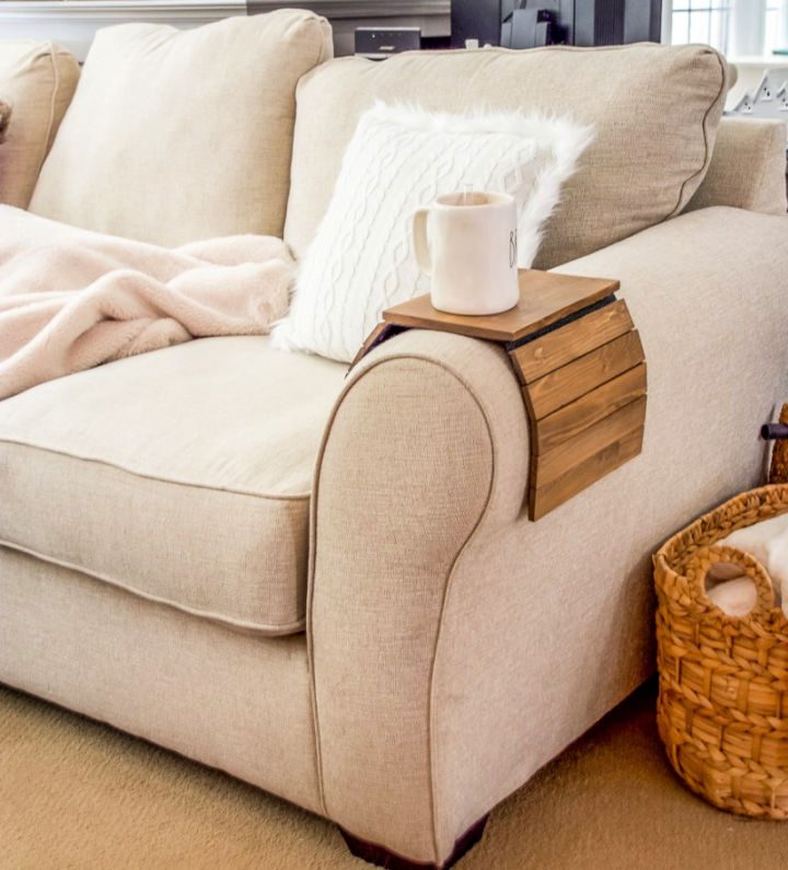 20 DIY Sofa Arm Table Ideas (How To Make Guide)