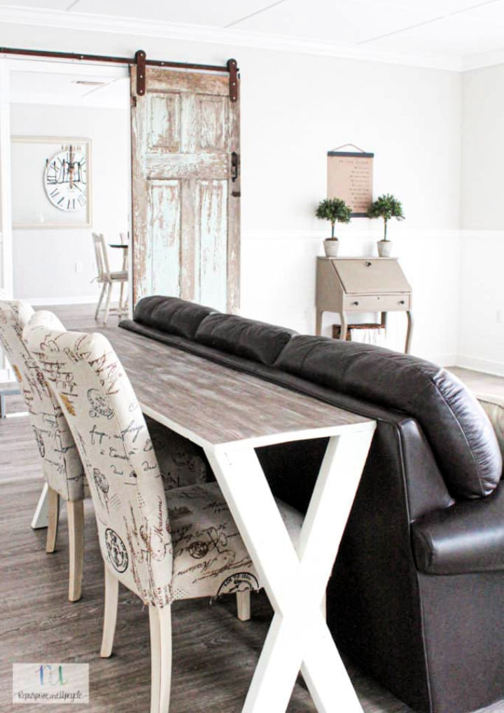 20 Free DIY Sofa Table Plans (Behind the Couch Table)