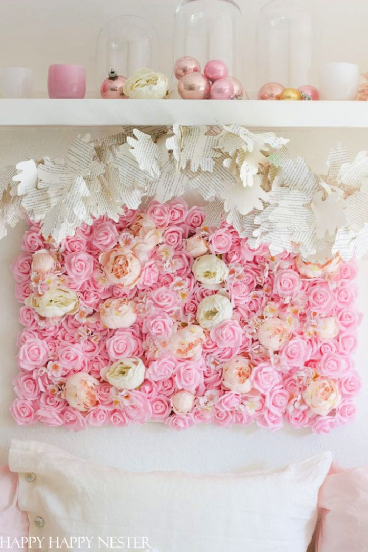 20 Simple DIY Flower Wall Decor Ideas