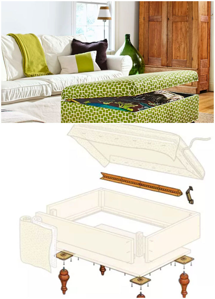 30 Easy DIY Ottoman Ideas To Make Your Own