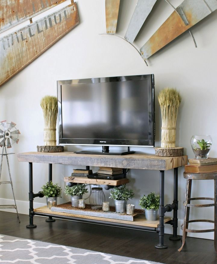 30 Homemade DIY TV Stand Ideas and Plans (How to Build)
