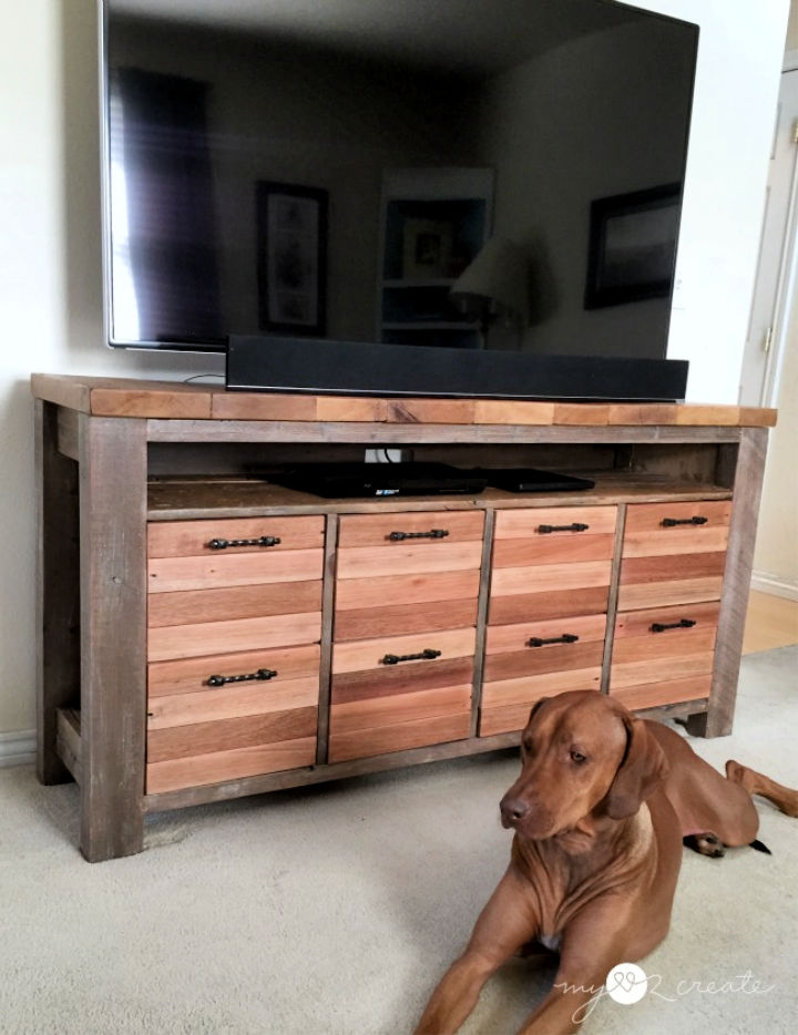 30 Homemade DIY TV Stand Ideas and Plans (How to Build)