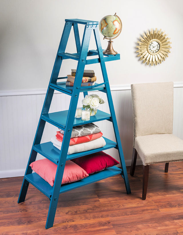 25 Easy DIY Ladder Shelf Plans (How To Build Guide)