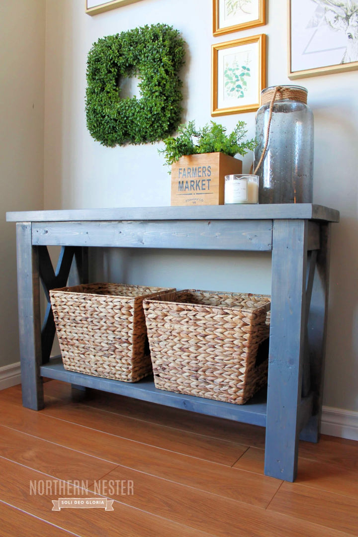 20 Free DIY Sofa Table Plans (Behind the Couch Table)