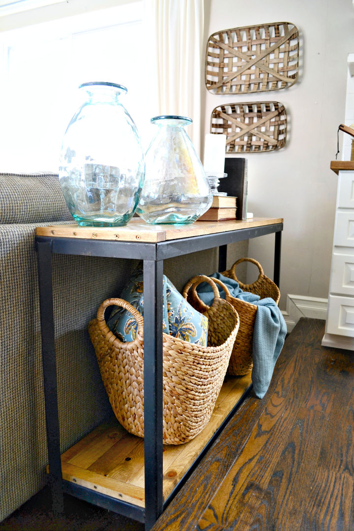 20 Free DIY Sofa Table Plans (Behind the Couch Table)