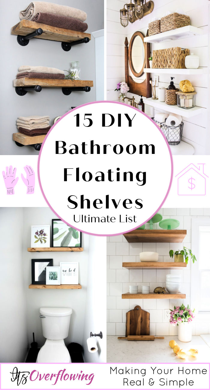 15 Easy Bathroom Floating Shelves Ideas You Can Build