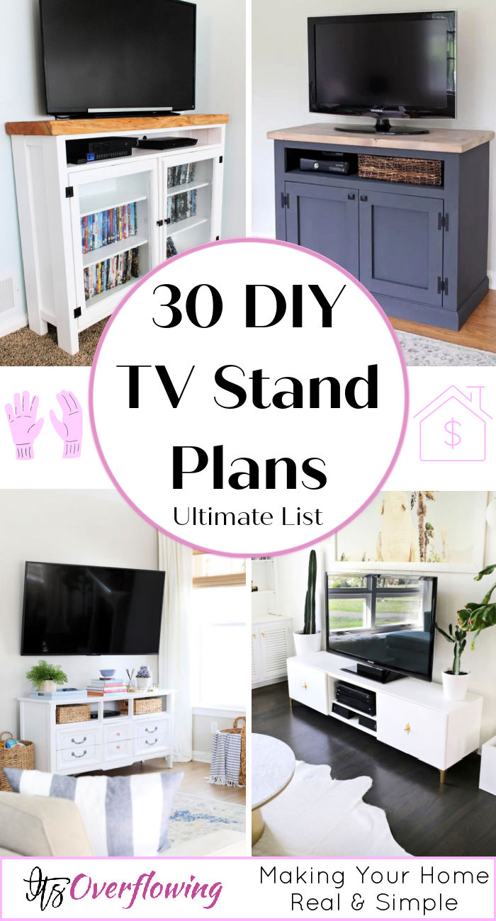 30 Homemade DIY TV Stand Ideas and Plans (How to Build)