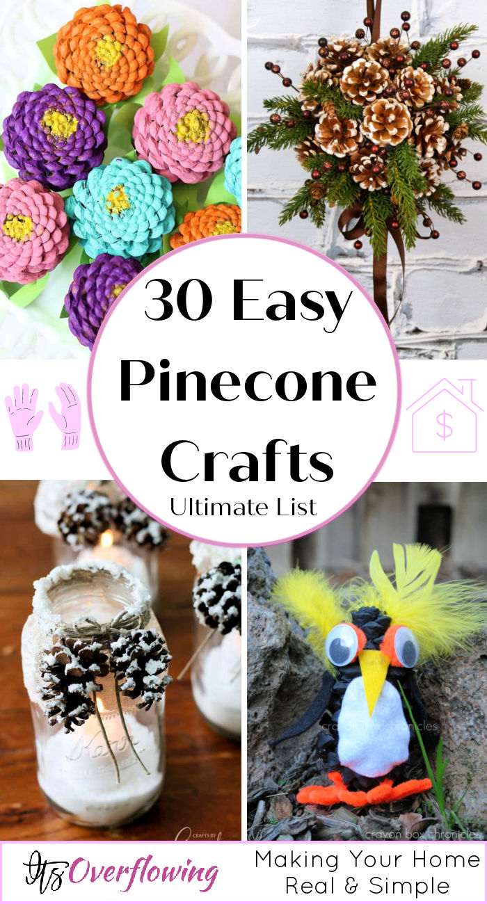 30 Easy Pine Cone Crafts and Ideas for Kids and Adults