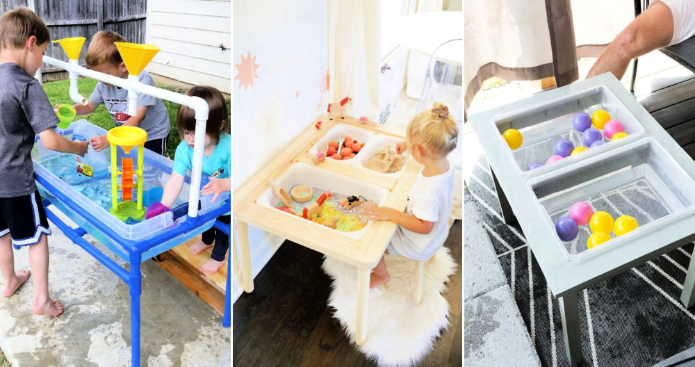 30 Homemade DIY Sensory Table Plans (How to Build)