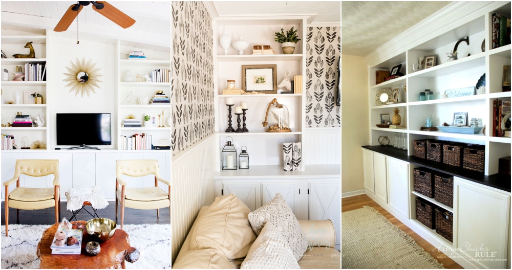 15 Easy DIY Built in Shelves (How to Build Yours)