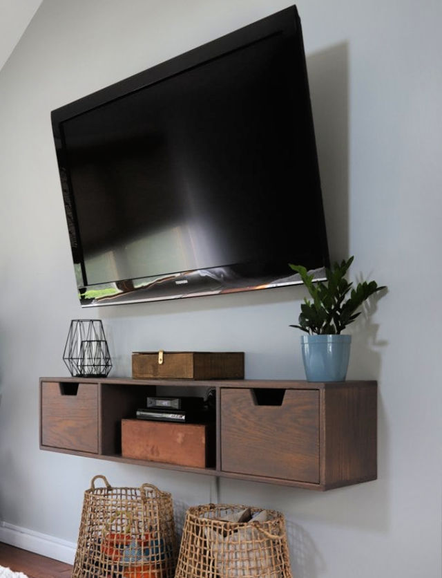 30 Homemade DIY TV Stand Ideas and Plans (How to Build)