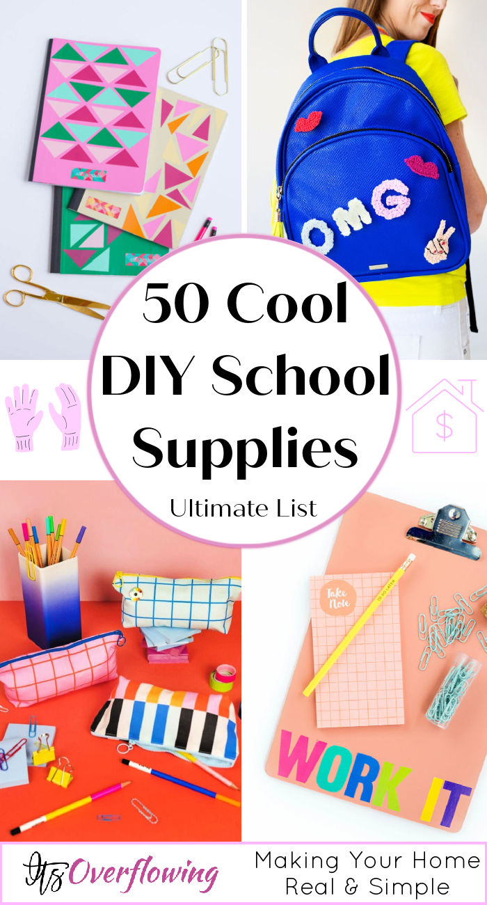 50 Cute and Cool DIY School Supplies for Back to School