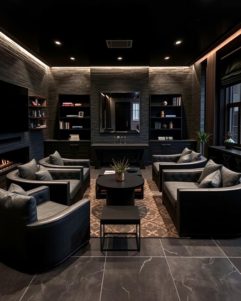 20 Black Man Cave Ideas for a Masculine Retreat