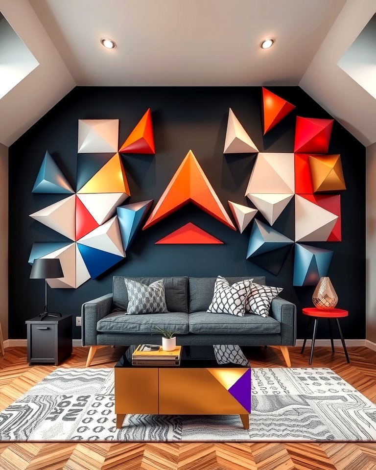 25 Geometric Accent Wall Ideas for Modern Interiors