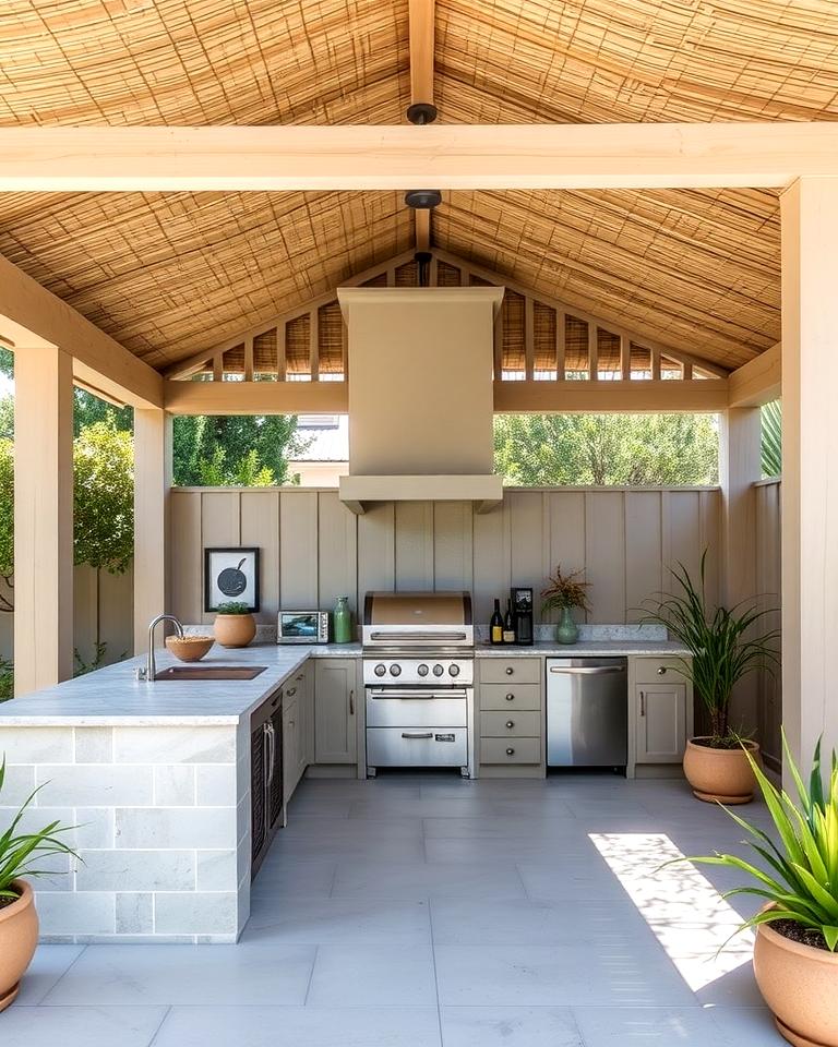 20 Outdoor Kitchen Roof Ideas for Year-Round Enjoyment