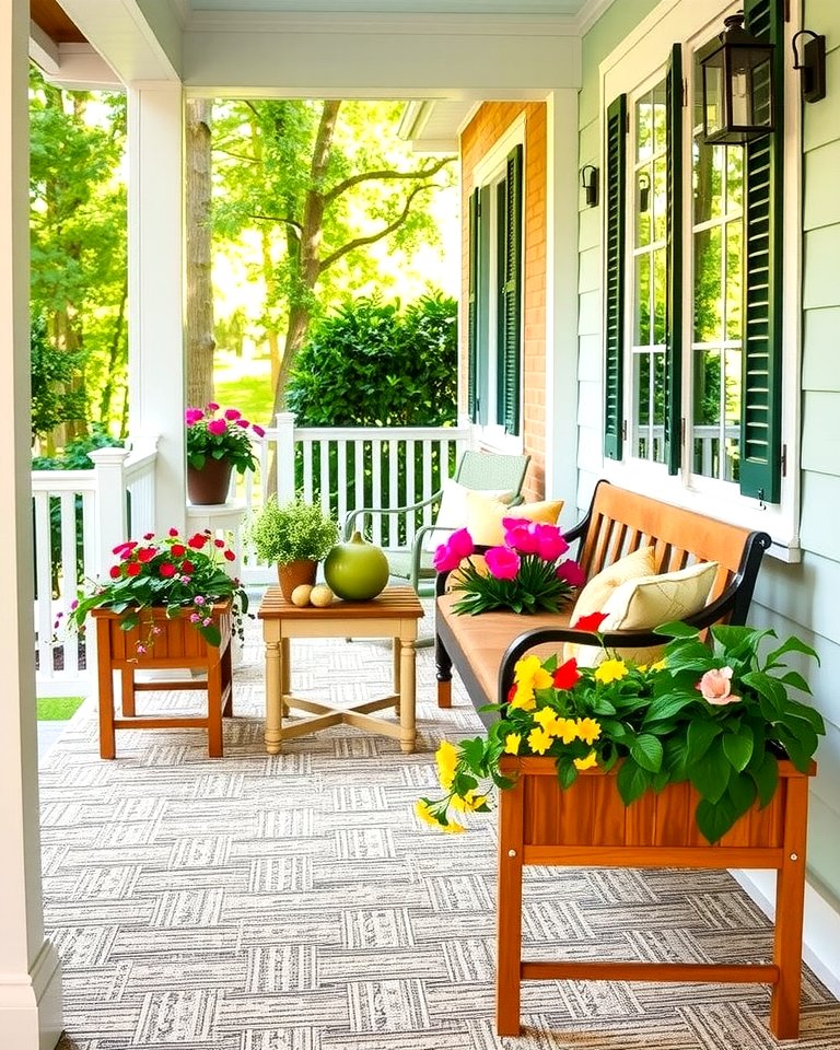 25 Front Porch Bench Ideas for a Welcoming Entrance