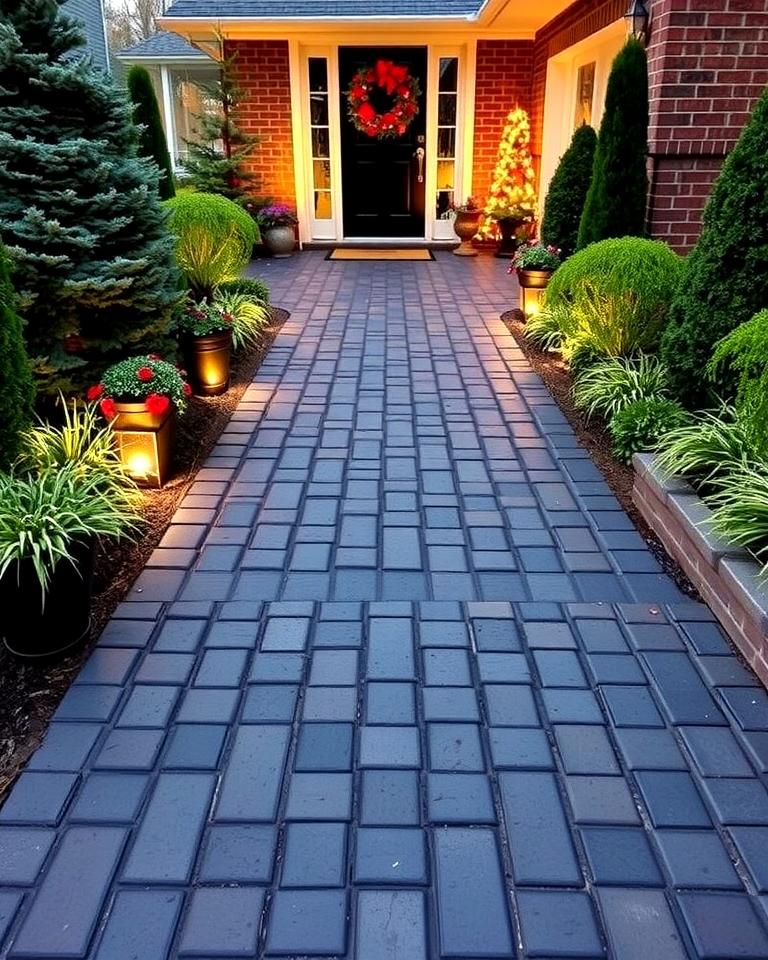 20 Black Brick Walkway Ideas for a Dramatic Entrance