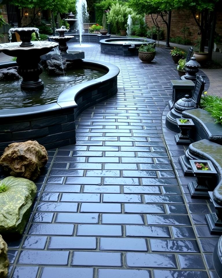 20 Black Brick Walkway Ideas for a Dramatic Entrance