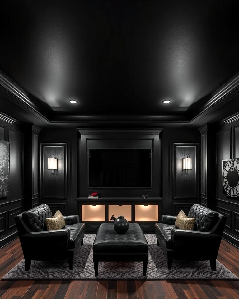 20 Black Man Cave Ideas for a Masculine Retreat