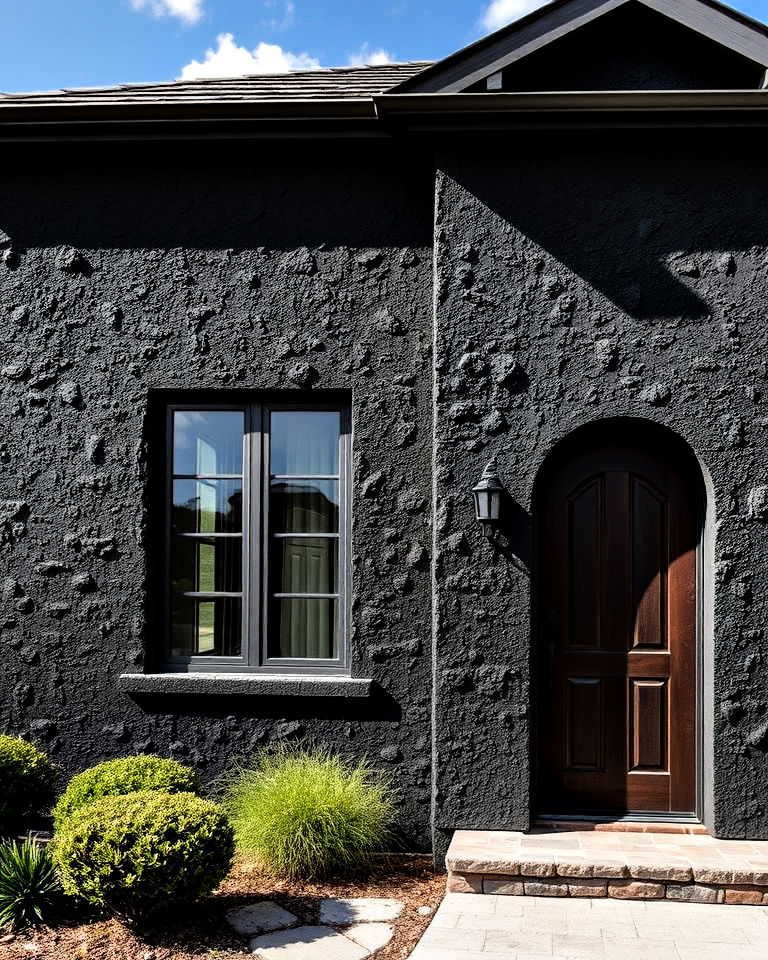 25 Black Stucco House Ideas for Modern Exteriors