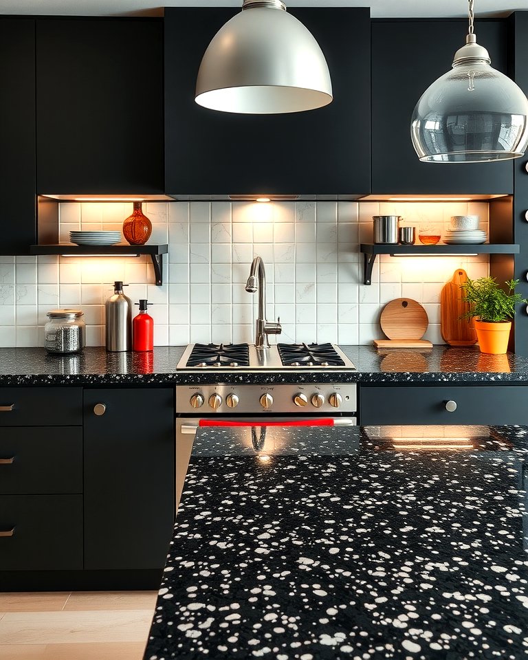 25 Black Kitchen Countertops for a Bold Statement