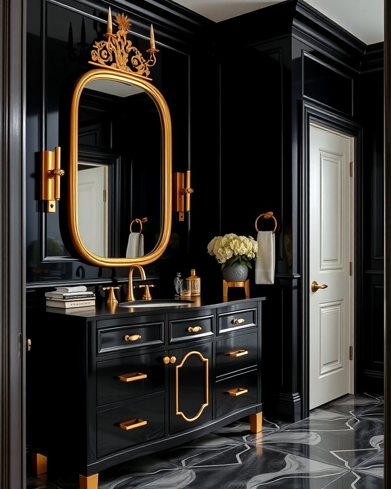 25 Black Vanity Bathroom Ideas for a Sleek and Stylish Look
