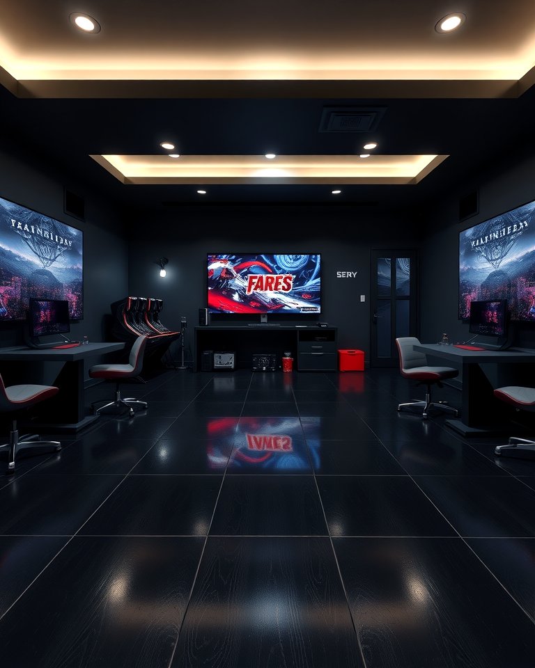 25 Sleek Black Gaming Room Ideas for Gamers