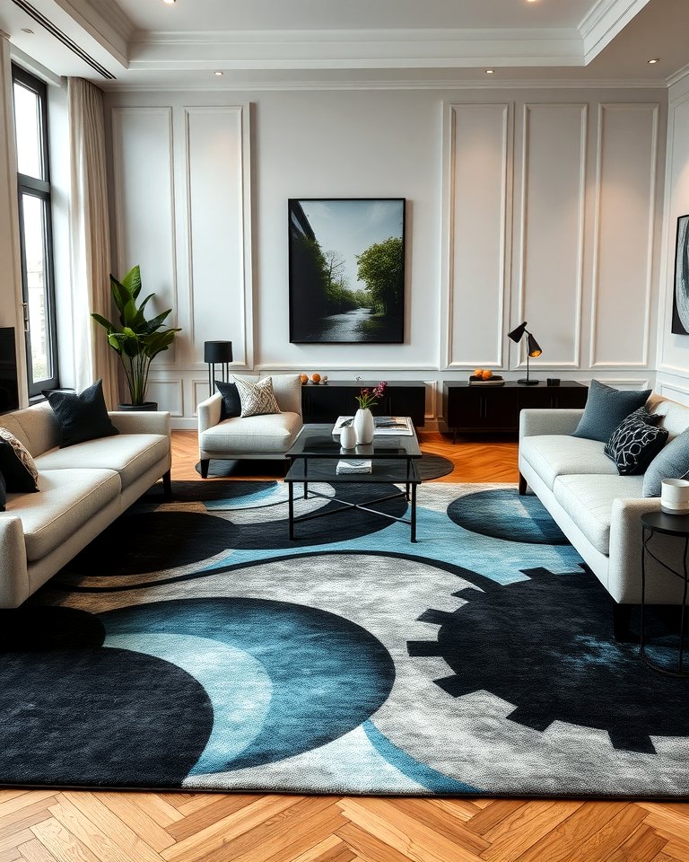 25 Bold Black and Blue Living Room Ideas for a Statement