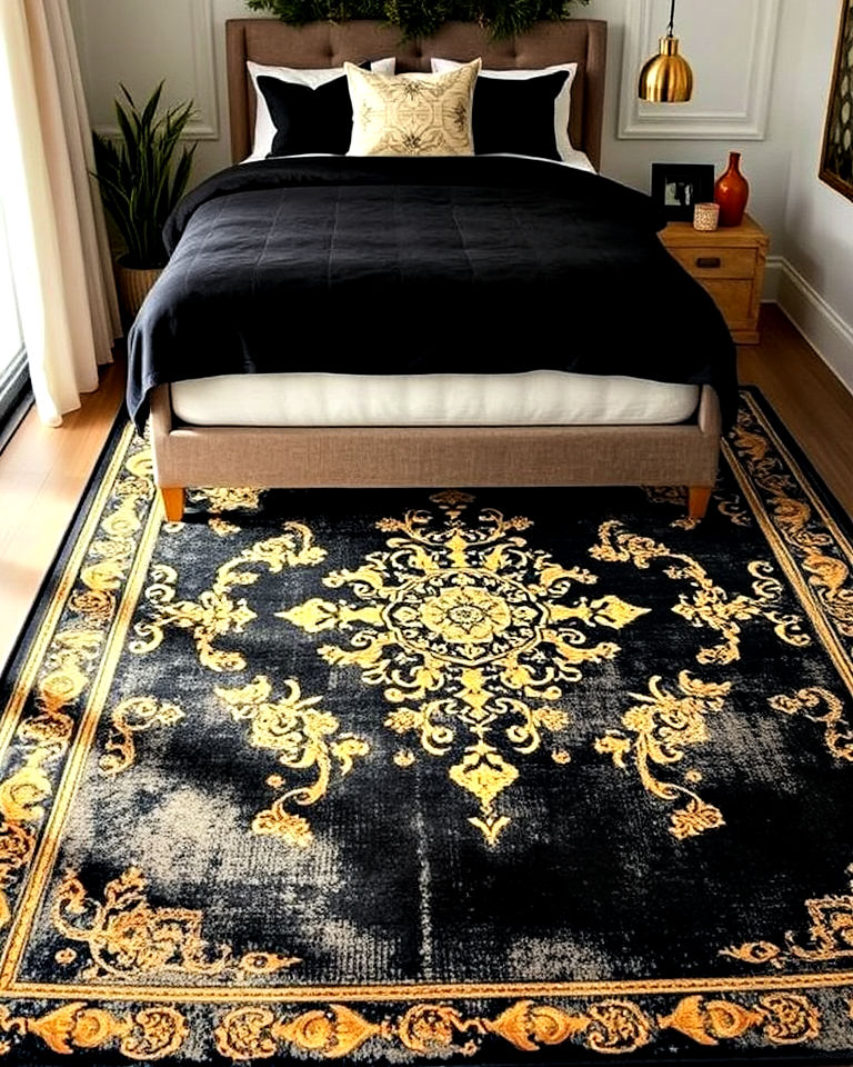25 Stunning Black and Gold Bedroom Design Ideas