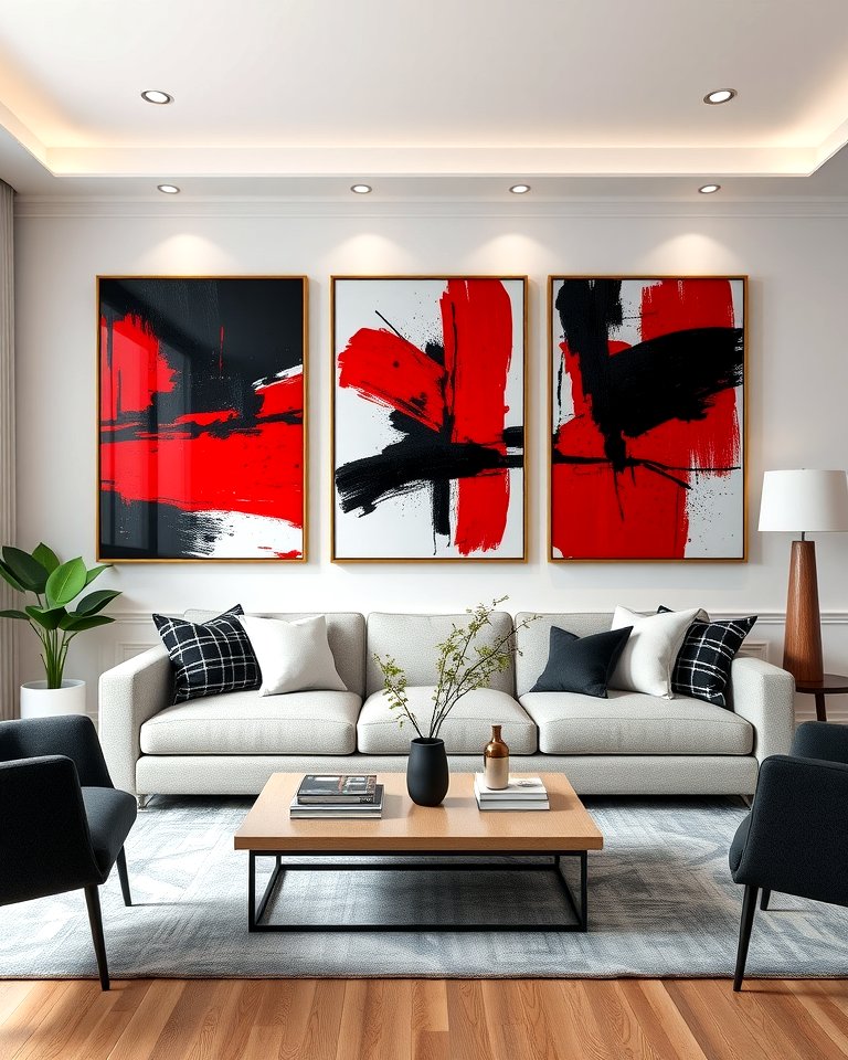 25 Black and Red Living Room Ideas for a Dramatic Look