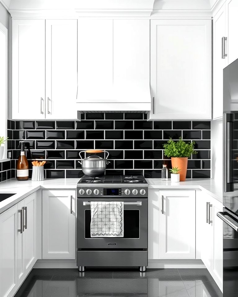 25 Black and White Kitchen Backsplash Ideas
