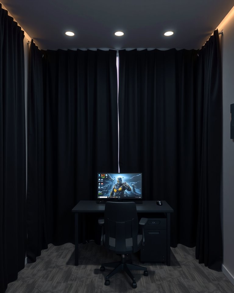 25 Sleek Black Gaming Room Ideas for Gamers