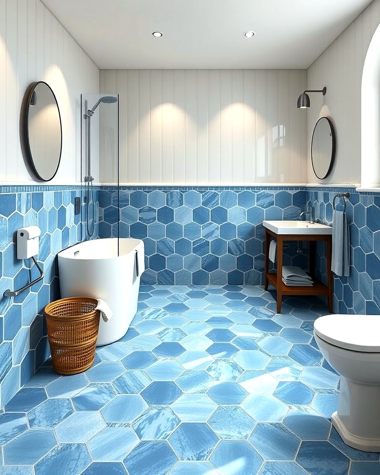 25 Stunning Blue Tile Bathroom Ideas for a Fresh Look