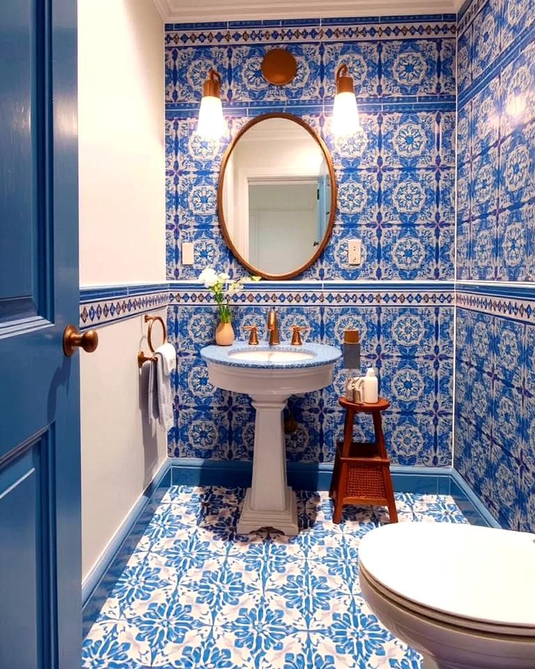 20 Blue Powder Room Ideas: Small Space, Big Style