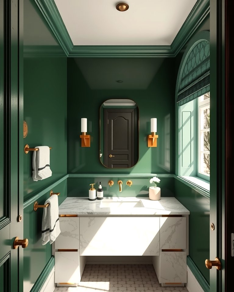 25 Green Powder Room Ideas for a Fresh Look